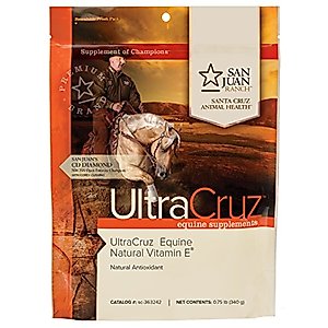UltraCruz Equine Natural Vitamin E Supplement for Horses, 0.75 lb, Powder (30 Day Supply)