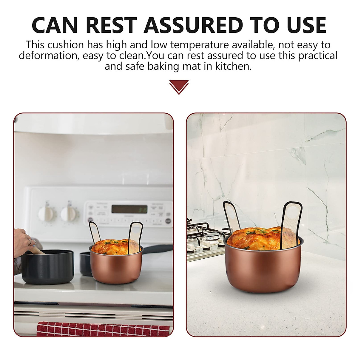 Cabilock Kitchen Mats Baking Mat for Oven Bread Baking Glass Fiber Bread Baking Mat Handle Dough Transfer Mat Bread Sling Replace Parchment Paper (Brown) Sourdough Bread