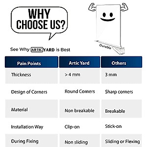 ArticYard Acrylic Shelf Dividers – 10 PCS Adjustable Clear Plastic Separators for Wooden Shelves, Shelf Dividers for Closet Organization, Perfect for Bedroom, Kitchen Cabinets, Bookshelf, Office