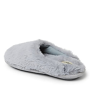 Dearfoams Washable Brin Pile Scuff Slipper, Sleet, 2-3 US Unisex Big Kid