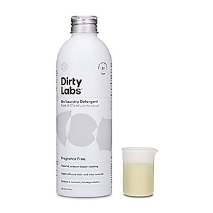 Dirty Labs | Scent Free | Bio-Liquid Laundry Detergent | 32 Loads (8.6 fl oz) | Hyper-Concentrated | High Efficiency & Standard Machine Washing | Nontoxic, Biodegradable | Stain & Odor Removal