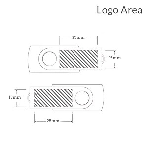 100pcs 2GB Custom USB Flash Drive with Personalized Logo for Promotion, Customized USB Thumb Drive, Bespoke Bulk USB Drive (10 Color Options)