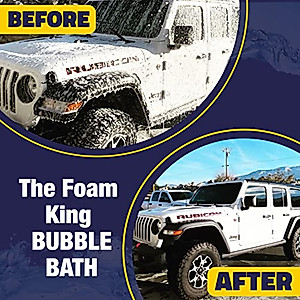 Foam King™ Foam Gun Car Wash + Microfiber Wash Mitt + Detailing Towel - Connects to Garden Hose - Ultimate Scratch Free Cleaning - Snow Foam Blaster Foam Cannon Car Washing Kit