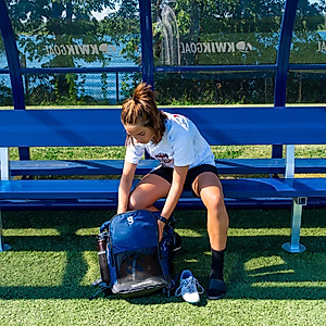 geckobrands Dueler Waterproof 32L Backpack (Royal Blue/Grey), Use for nearly any sport, 2 compartments, Separate Wet from Dry, Personalize