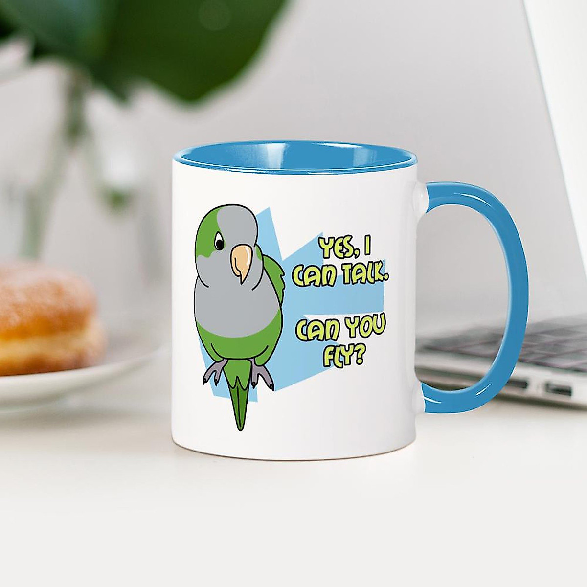 CafePress Can You Fly Quaker Parrot Mug Ceramic Coffee Mug, Tea Cup 11 oz