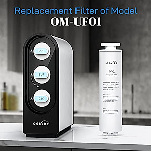OEMIRY Under Sink Replacement Filter for OM-UF01, Ultra-Filtration PPC Replacement Filter, Lasts Up to 3-6 Months, 1 Pack