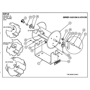 Coxreels 112-3-100 Hand Crank Hose Reel | Spool for Coiling Hoses and Cables | Rotating Storage Reel with Hand Crank | Steel Hose Reel | Fits 3/8'' x 100' Hose | 12” x 18.25” x 13”
