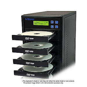 PlexCopier 24X SATA 1 to 5 CD DVD M-Disc Supported Duplicator Writer Copier Tower with Free DVD Video Copy Protection