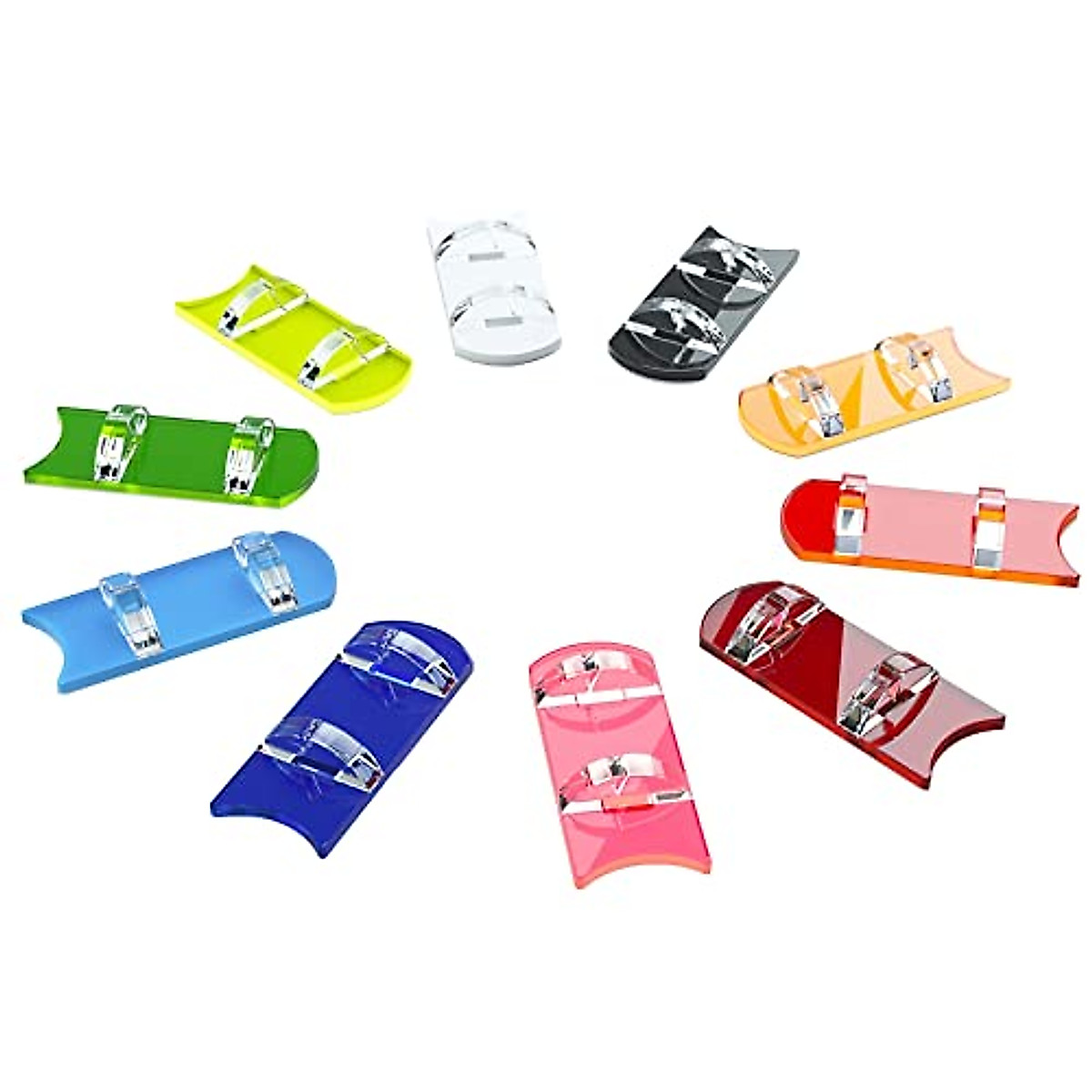 Gamegenic Card Stands | Set of 10 Card Stands | Use with Standard Size, Sleeved and Unsleeved Gaming Cards | Use in Gameplay and Display for TCG and LCG Cards | Multicolor Acrylic | Made by Gamegenic