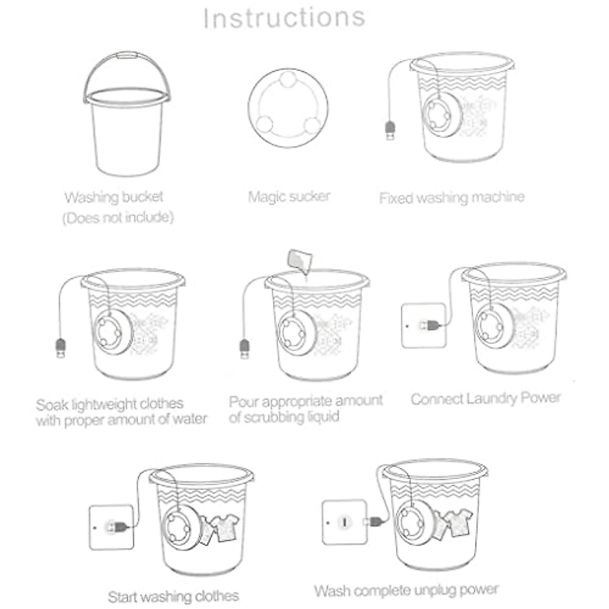 2in1 Mini Washing Machine Portable Rotating Turbine Washer With USB Cable Convenient For Travel Home Business Trip (B) Mini Washers, Turbo Washers, Washing Machines And Accessories, Single.