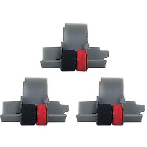 Pokanic IR-40T, IR40T Black and Red Ink Roller Ribbon Cartridge Replacement Compatible with Canon P23-DH V, Casio HR-100TM, HR-150TM, Sharp EL-1750V, EL-1801V, Citizen CP-13 Calculator (3 Pack)