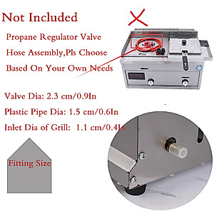 Commercial Reataurant Gas Grills - Griddle Reataurant Griddle - Commercial Deep Fryer Stainless Steel Gas Propane Flat Top Grill Griddle with Deep Fryer Multi-function 27Inch