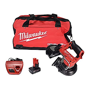 Milwaukee 2529-21XC M12 FUEL 12-Volt Lithium-Ion Cordless Compact Band Saw XC Kit with One 4.0 Ah Battery, Charger and Tool Bag