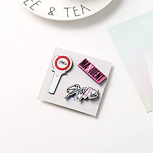 3PCS/Set Kpop Twice Stray Kids Astro ATEEZ Seventeen Gidle Itzy The Boyz Treasure Aespa Pins for Bag Clothes Silk (Stray Kids pin)