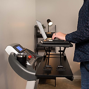VIVO Universal Treadmill Desk Riser, Height Adjustable Platform for Notebooks, Tablets, Laptops, and More, Workstation for Treadmill Handlebars up to 33 inches, Stand-TDML3