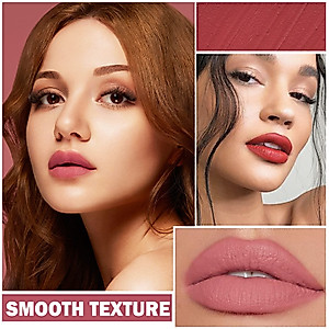 ZHISHUDL Matte Nude Lipstick Lazy Lipstick Lazy Lip Stick,Long Lasting High Pigmented Non Stick Cup Lip Shape Lipsticks,Easy to Color Lazy Lip Makeup - 05 Honey Peach