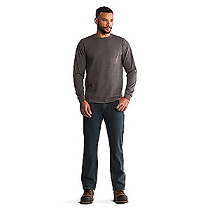 Timberland PRO mens Base Plate Blended Long-sleeve T-shirt Work Utility T Shirt, Dark Charcoal Heather, XX-Large US