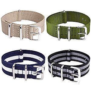 Ritche Christmas Gift 20mm Military Ballistic Nylon Strap Nylon Watch Band Compatible with Timex Weekender Watch for Men Women, White Elephant Gifts, Stocking Stuffers for Men