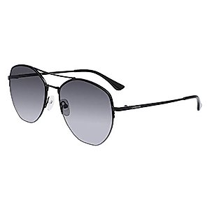 Calvin Klein Women's CK20121S Pilot Sunglasses, Black, 57/17/140