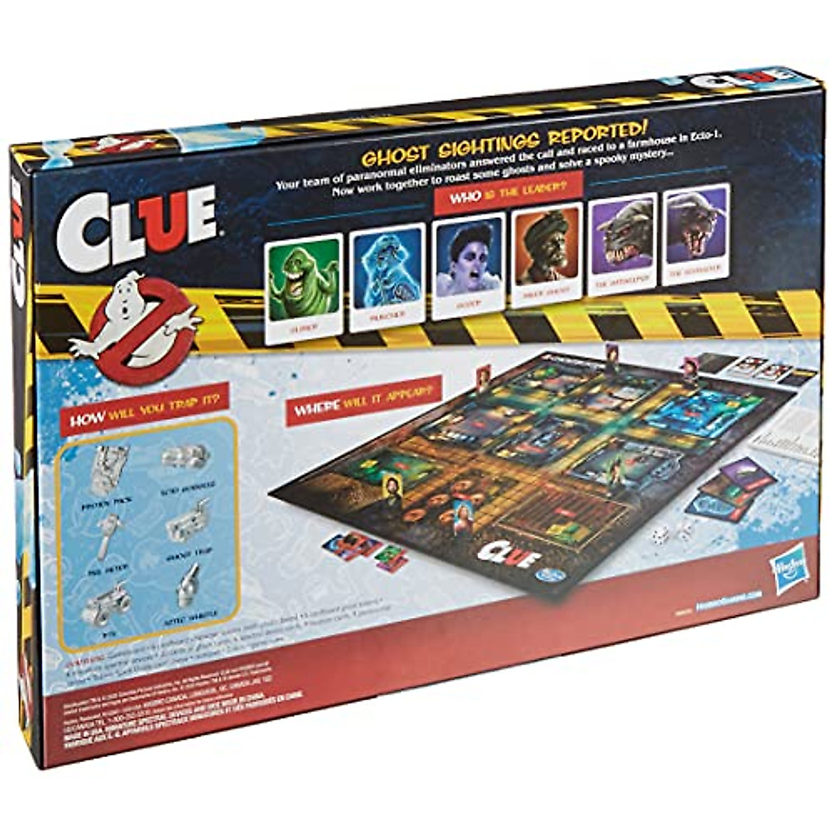 Hasbro Gaming Clue: Ghostbusters Edition Game, Cooperative Board Game for Kids Ages 8 and Up; Players Can Team Up to Battle Ghosts