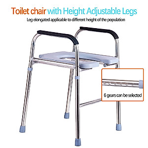 Raised Toilet Seat with Handles for Elderly, Toilet Seat Risers, Elevated Toilet Seat, Handicap Seniors Toilet Seat, Adjustable Height, Hold Up to 330 lbs