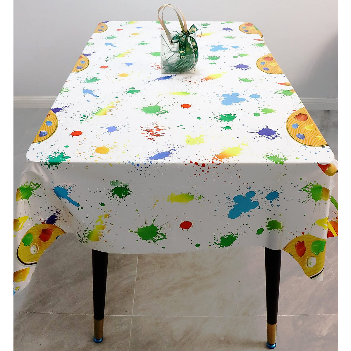 1 PCS Art Party Decorations Art Paint Tablecloth 51.18 x 86.61 Inches,Art Paint Birthday Party Supplies,Disposable Art Theme Creative Artist Painting Party Table Cover for Kids Art Theme Party Decor
