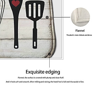 Kitchen Mats Set of 2 Home Decor Rug This Kitchen is Seasoned with Love Floor Anti-Fatigue Rugs Waterproof Non-Skid for Farmhouse Kitchen Dining Room Decor Modern 17" x 47"+17"x 24"
