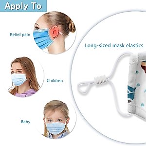 OCEANTREE Cord Locks for Mask, Elastic Adjuster Silicone Cord Stopper No Slip Earloop Toggles for Drawstring Buckle Clasp