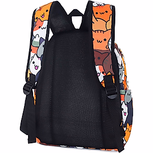 Roffatide Game Neko Atsume Anime Laptop Backpack Cute Cat School Bag Cartoon Printed Daypack