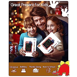 VNVDFLM 8.8 Dino LCD Writing Tablet for Kids Doodle Board Drawing Pad Birthday Gifts for 3 4 5 6 7 8 Year Old Boys and Girls (Blue Camo)