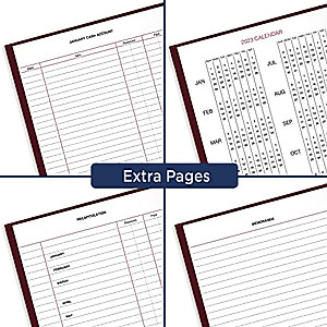 AT-A-GLANCE 2023 Daily Diary, Standard Planner Journal, 12 Month, 5-3/4" x 8-1/4", Small, Hardcover, Red (SD38913)