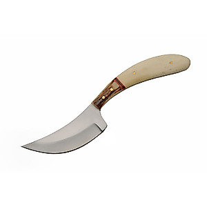 Curved Stainless Steel Blade Bone/Stag 8 inch Hunting Knife