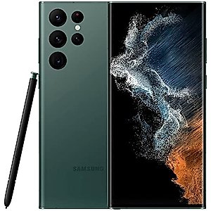 Samsung Galaxy S22 Ultra Smartphone, Factory Unlocked Android Cell Phone, 512GB, 8K Camera & Video, Brightest Display, S Pen, Long Battery Life, Fast 4nm Processor, US Version, Green (Renewed)