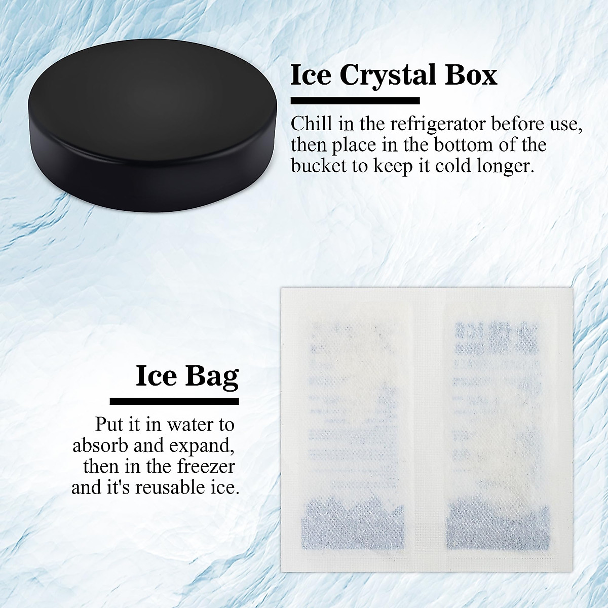 Wine Bottle Chiller, Stainless Steel Wine Cooler Bucket with Ice Pack White Wine Bottle and Champagne, Perfect Wine Accessories for Wine Lovers