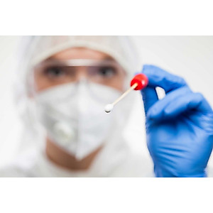 Globe Scientific Transport Tube, 10mL, Separate Red Screw Cap with Recess for Swab, STERILE, PP, Round Bottom, Self-Standing, Bulk Packed, 2 x 500 Tubes/Bag & 1 x 1000 Caps/Bag (1000 pcs)