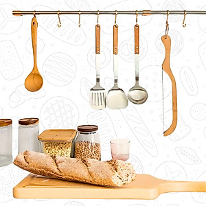 Bread Knife, Bread Bowl Knife - Premium Stainless Steel 15.7" Serrated Bread Knife for Homemade Bread - Suitable for Sourdough Bread, Bagels