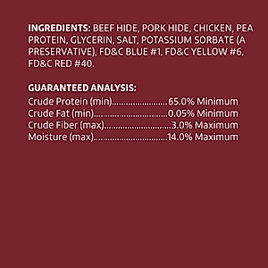 Amazon Brand - Wonder Bound Chicken Flavor Dog Rawhide Twist Sticks, 70 Count, 1.08 Pound (Pack of 1)