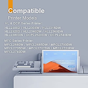 InkNI Compatible TN630 TN660 Drum Unit Replacement for Brother DR630 DR-630 for DCP-L2540DW MFC-L2740DW MFC-L2700DW HL-L2360DW HL-L2340DW HL-L2380DW HL-L2300D Printer(Black,2-Pack)