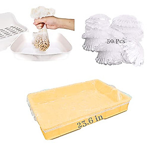 BNOSDM 50 PCS Rabbit Cage Liners Disposable Guinea Pig Cage Liner Hamster Tray Liner Plastic Small Animals Bedding Waste & Litter Pan Bag Universal Toilet Film for Bunny Hedgehog Ferret Rat