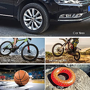 Tire Inflator Air Compressor, Compatible with Milwaukee 18v Max Battery Mellif 160 PSI Cordless Portable Electric Air Pump with Digital Pressure Gauge for Car, Bike, Sport Ball (TOOL BARE) (Red)