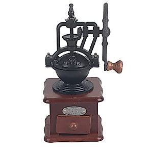 Premium Wood & Iron Manual Coffee Grinder, Fineness, Preserves Flavor, for Home Office