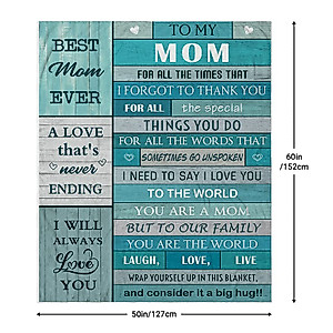 POQUSH Gifts for Mom,Mom Gifts,Birthday Gifts for Mom,Mom Birthday Gifts,Mom Gift from Daughter Son, Best Mom Gifts for Mothers Day/Christmas/Valentine's Day,Mom Blanket 60”x50”