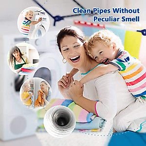 Dryer Vent Cleaner Kit, Lint Remover, Flexible Reusable Strong Nylon Rods Extends Up to 30 Feet, Lint Brush Head, Cleaning Duct Pipes, Use with or Without Power Drill