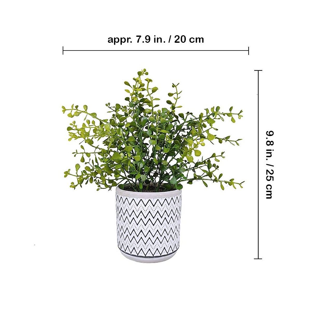 Winlyn 2 Pack Small Potted Eucalyptus Plant Artificial Plants Green Boxwood Rosemary Greenery in Modern Concrete Plant Pots