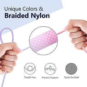 UMETRAVEL Lightning Cable MFi Certified iPhone Charger Cable Nylon Braided Charging Cord Lightning to USB A Cable for iPhone and More 3.3ft (Rainbow)