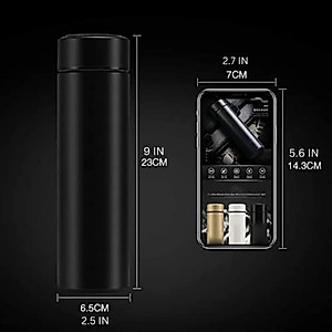 Shari’s Tea – Temperature Controlled Thermos with Infuser - Smart Coffee and Tea Thermos with LED Temperature Display in Fahrenheit, Insulated Bottle Stay Hot or Cold for up to 24 Hrs.