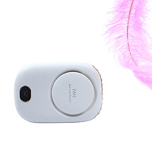 Bladeless Fan, Portable Hanging Neck Fan 3 Speed Adjustable USB Fan Rechargeable Wearable Personal Fan with Led Screen (Pearl White)