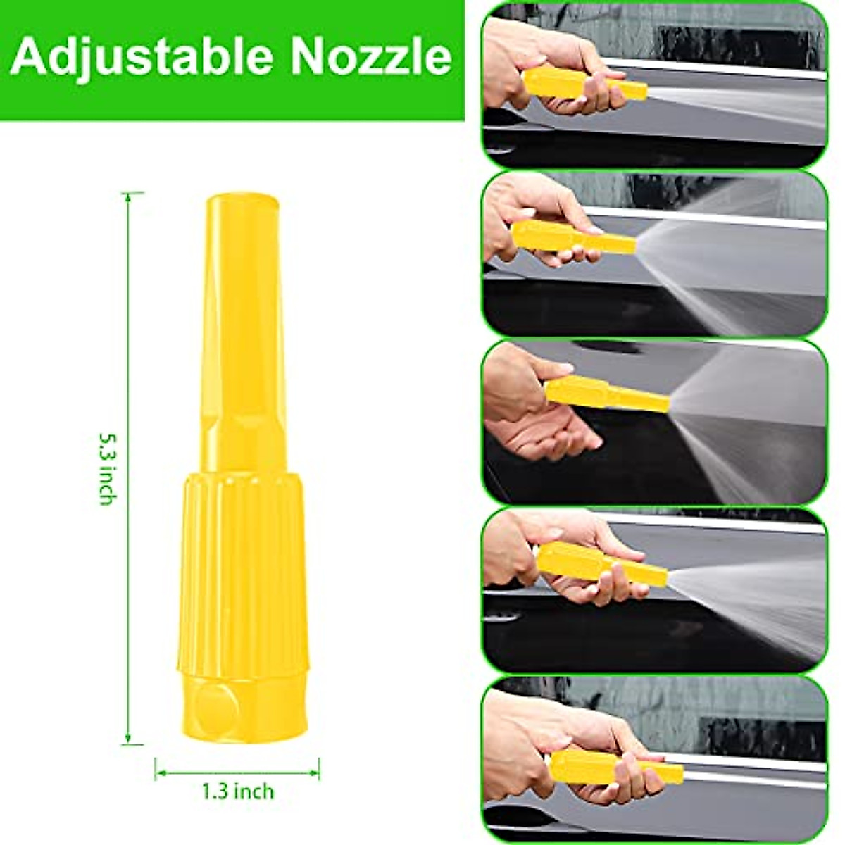 AMLEGEN Metal Water Garden Hose 50ft - Heavy Duty Stainless Steel, 8-Function Sprayer & Adjustable Nozzle, Lightweight & Flexible, Tangle Free & Kink Free, Dog Proof, for Lawn/Yard/Outdoor/RV