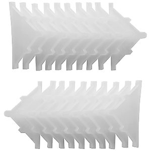 GELRHONR 20 Pcs 8mm Corner Protectors,Shape Triple-cornered Glass Corner Protector Cushion for Sharp Glass,Mirror,Ceramic,Metal Sheets Tile Triple Shape Corner Covers (White 80x80x8mm)