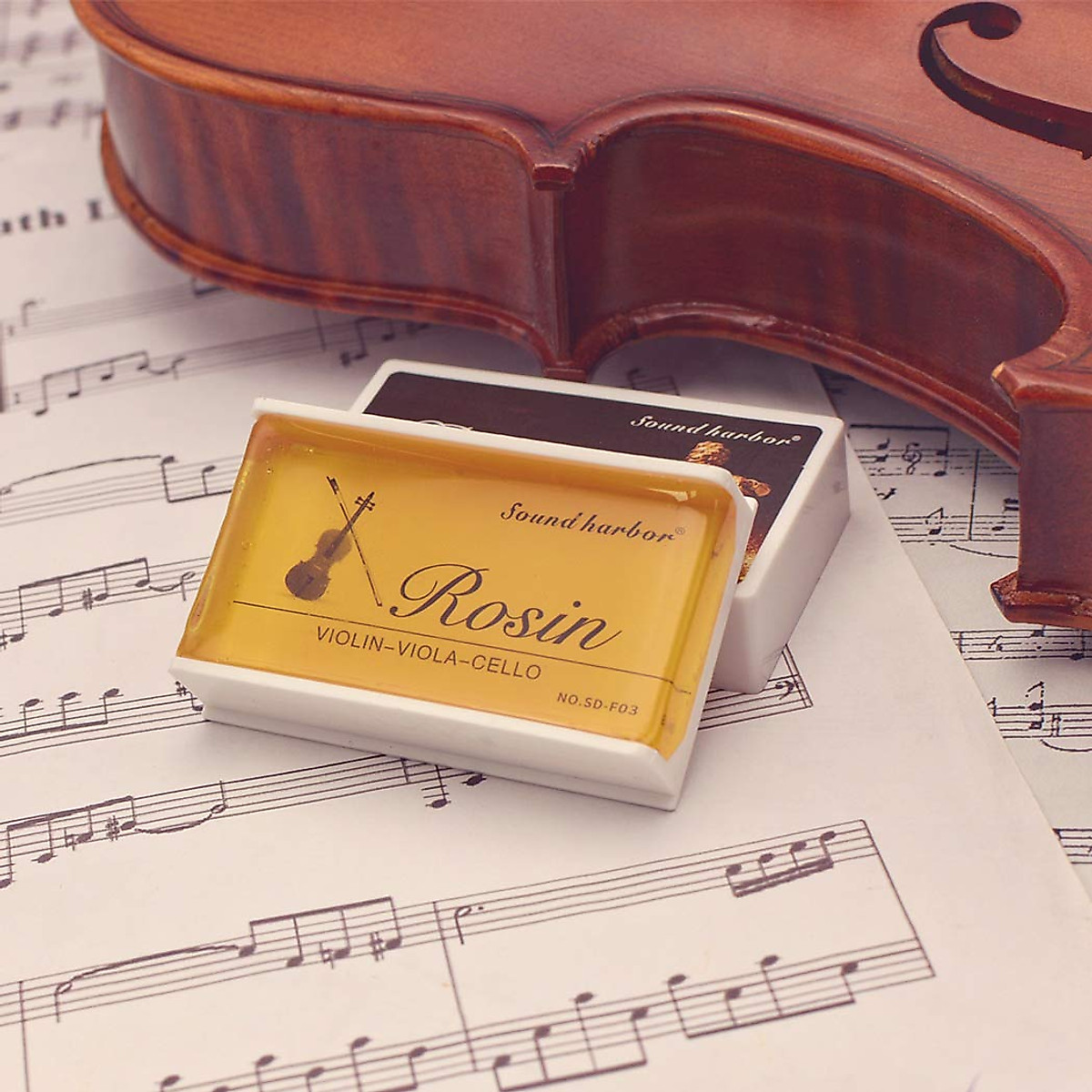 Rosin 2 pack Big size Rosin Natural Rosin for Violin Cello Viola Bows (Yellow)